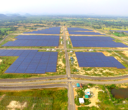 Solar Farm Power Plant